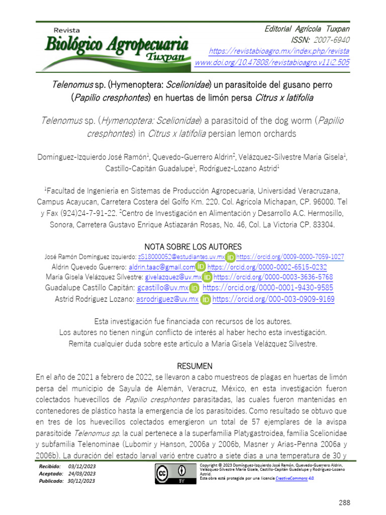 Telenomus+sp.+ (Hymenoptera +scelionidae) +un+parasitoide+del+gusano ...