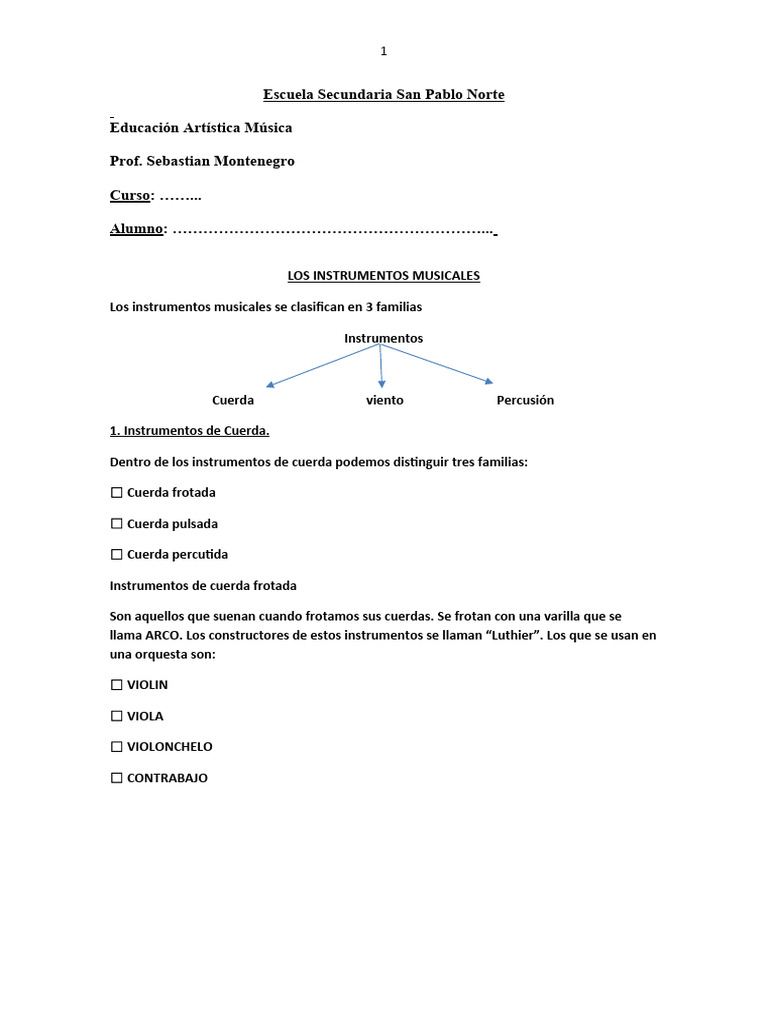 Guía de Instrumentos de Cuerda | PDF | Instrumentos de cuerda ...