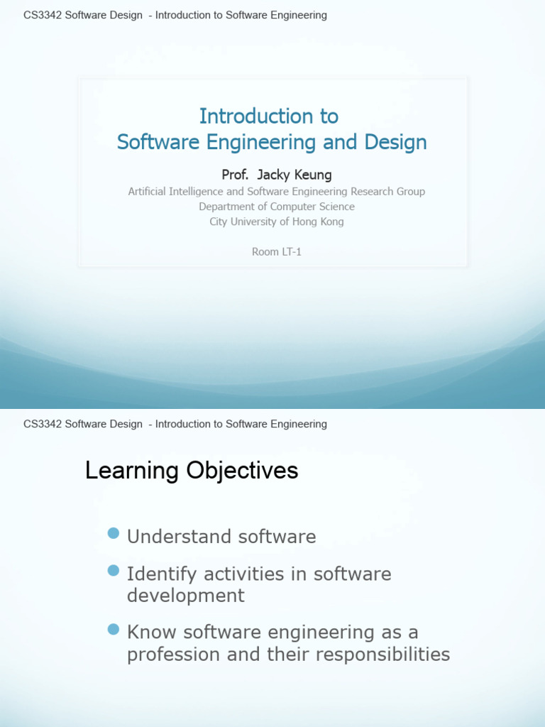 L01 Introduction 2024-1 | PDF | Software | Engineering