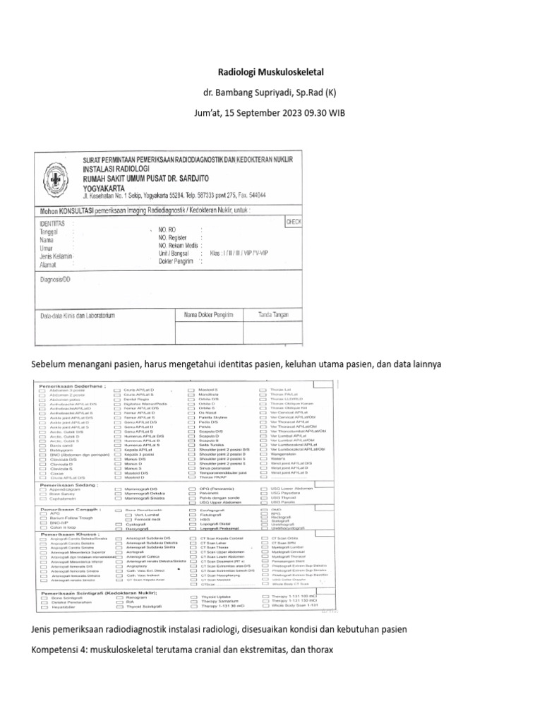 Biko 10 - Radiologi Muskuloskeletal | PDF