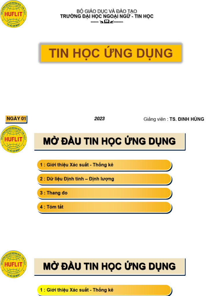 THUD - Chapter01 - Introduction - Ly Thuyet - 2023 | PDF