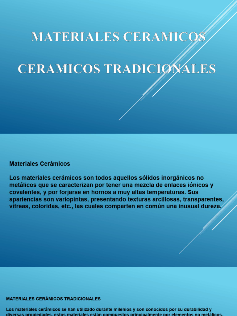 Materiales Ceramicos Tradicionales | PDF | Cerámica | Arcilla
