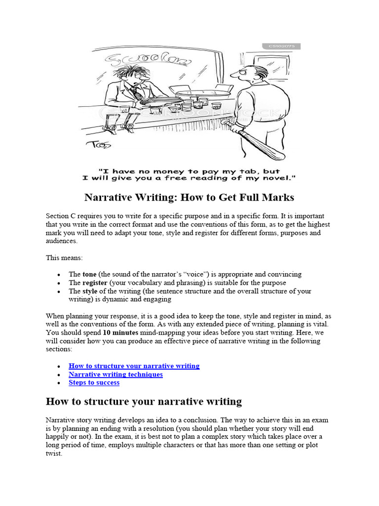 NARRATIVE WRITING TIPS AND TRICKS For April 2024 FL | PDF | Narration ...