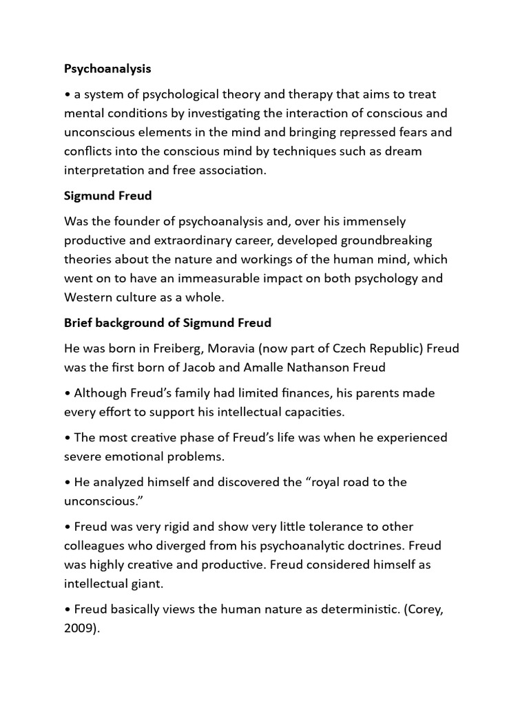 Psychoanalysis | PDF | Id | Unconscious Mind
