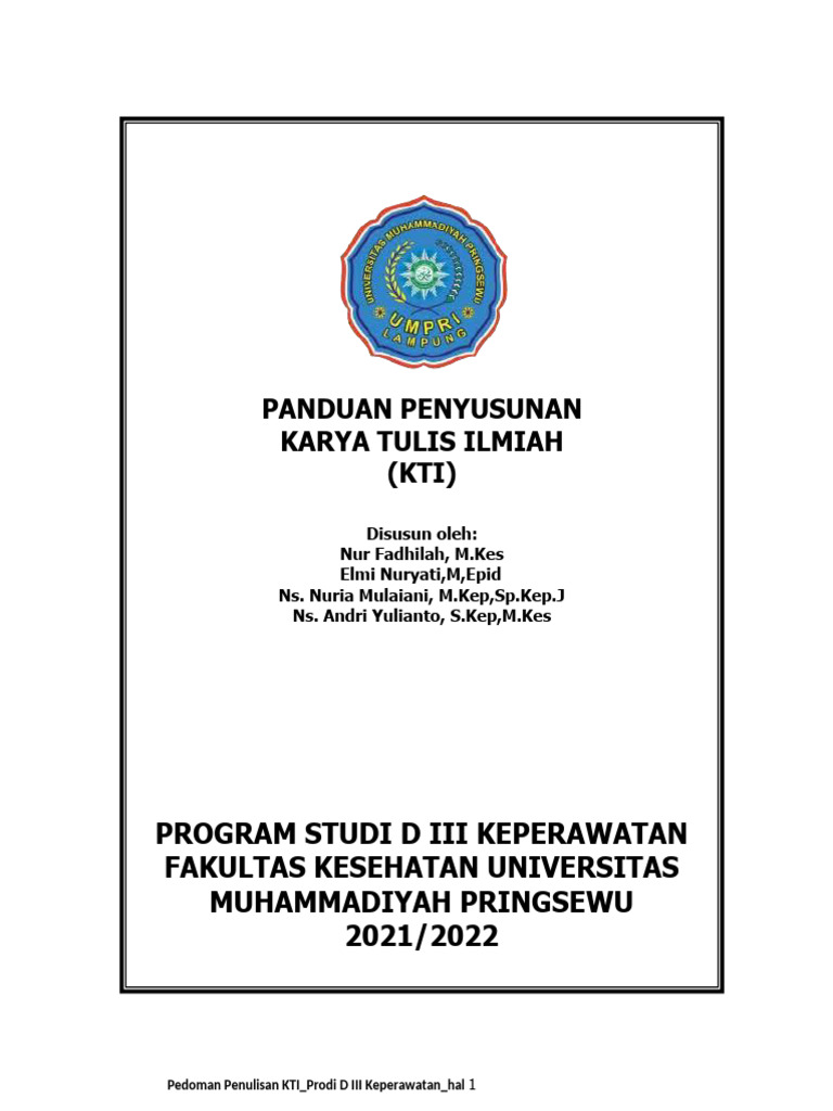 PANDUAN PENULISAN KTI - PRODI D III - Pdf-Dikonversi | PDF