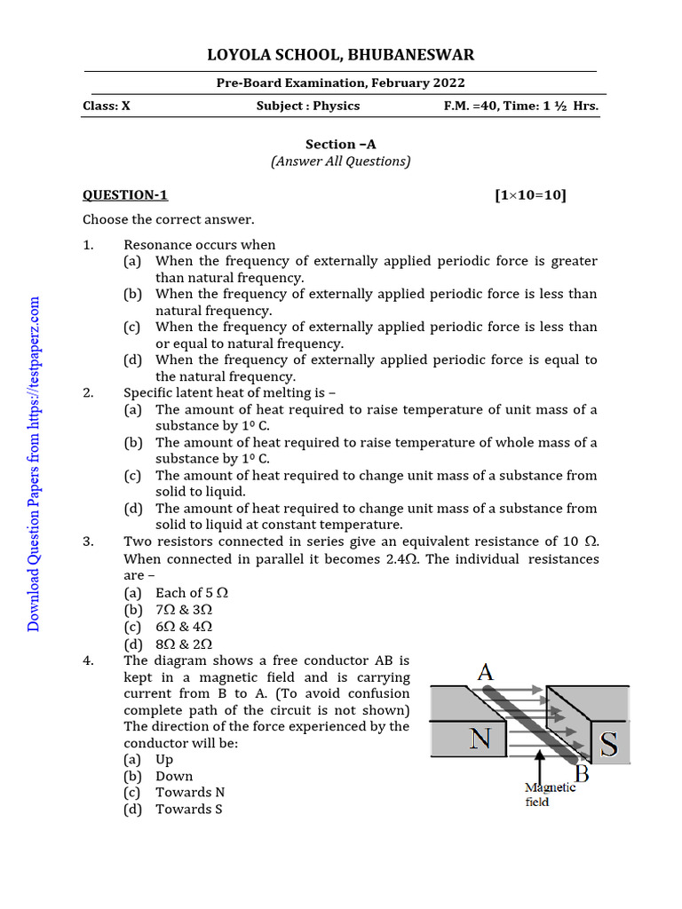 LOYOLA I10 Physics PBE 2022 | PDF | Neutron | Electron