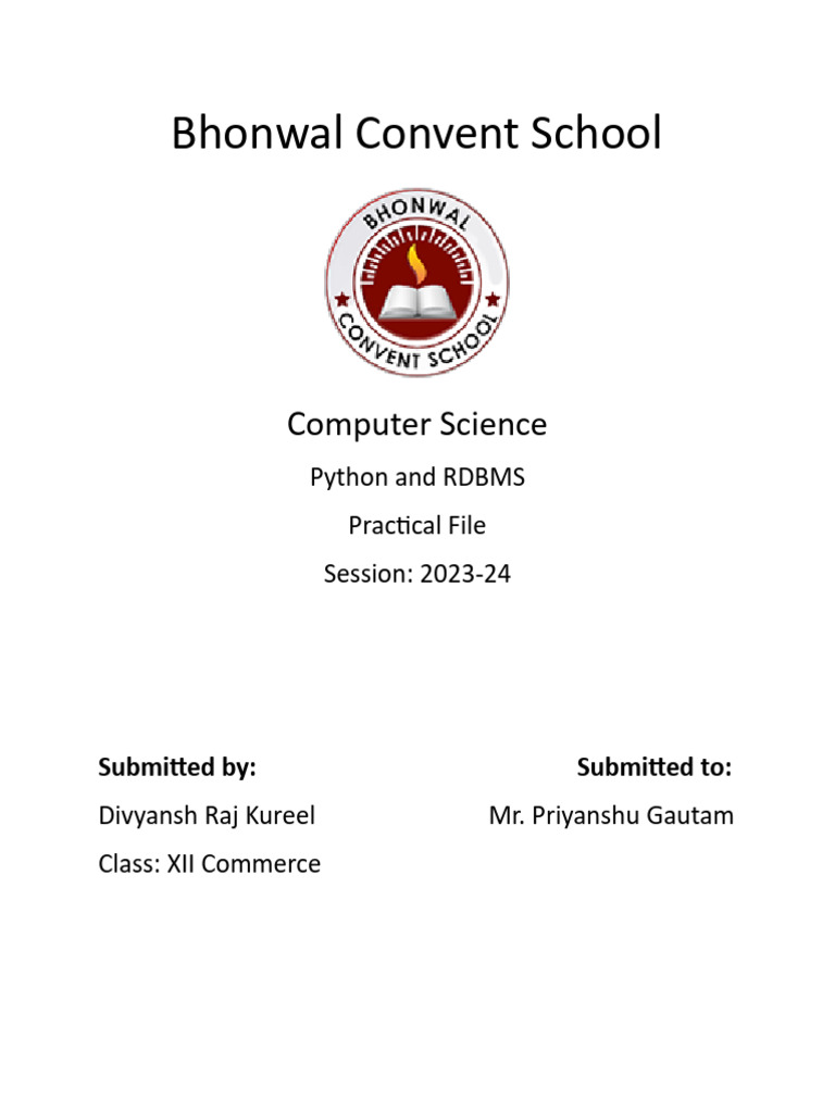 Practical File Pdf Comma Separated Values Computer File 2242