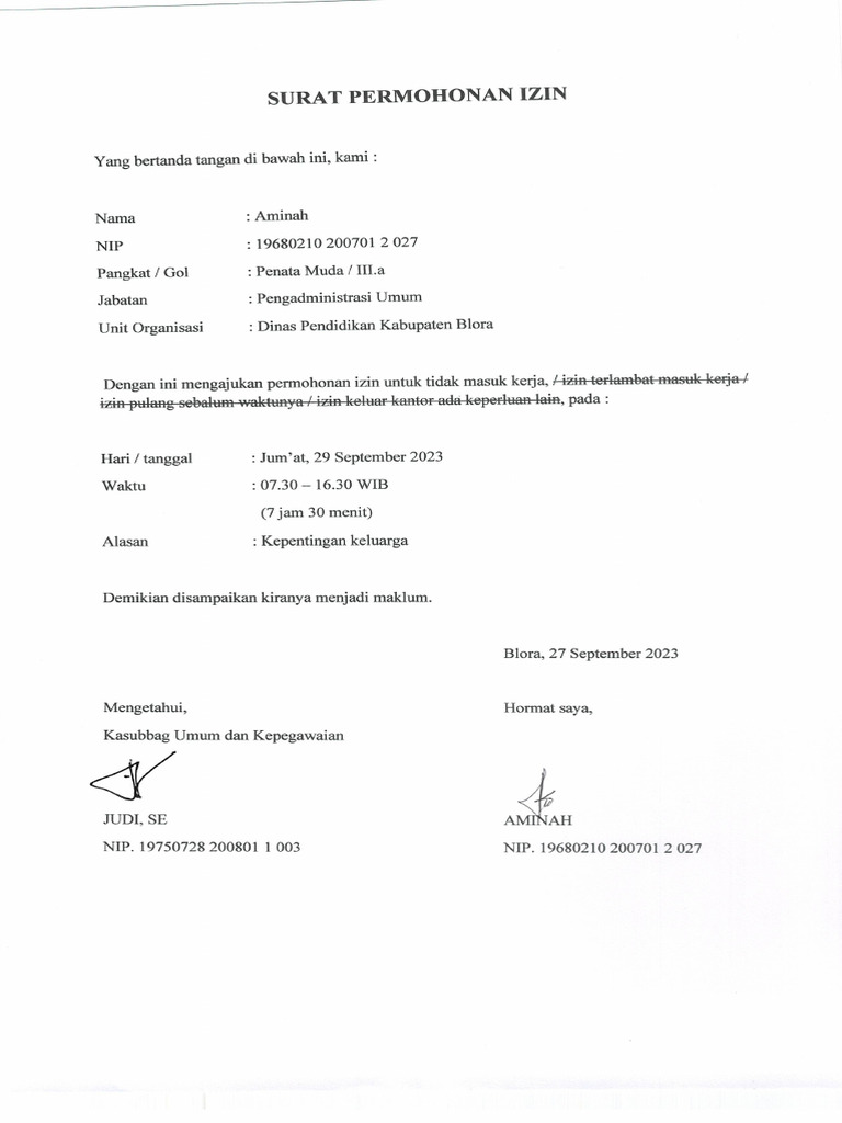 Surat Ijin | PDF