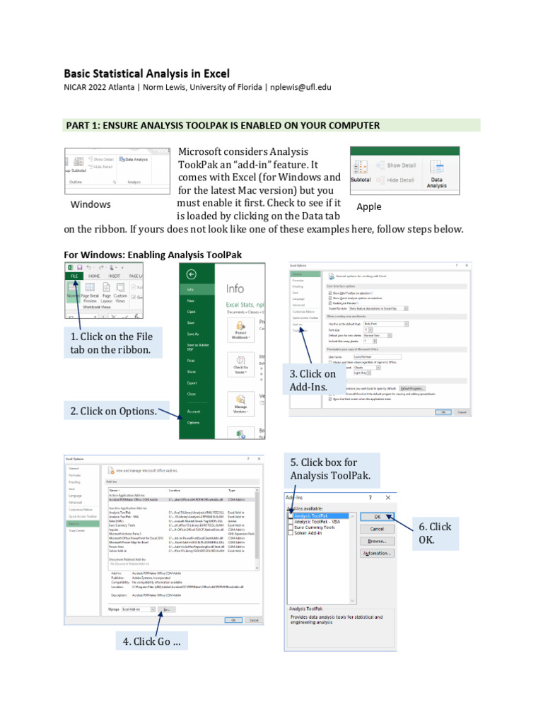 Basic Excel | PDF | Microsoft Excel | Statistics