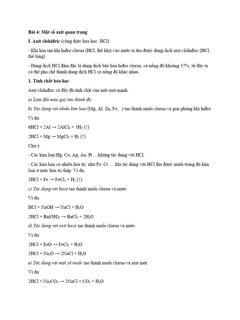 Axit QT, TC Bazo, Bazo QT | PDF