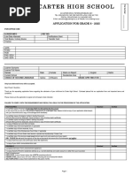 Grade 8 Application Form 2026 WHS | PDF