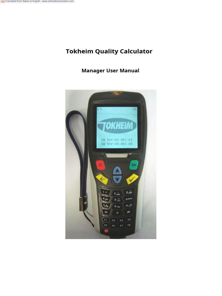 Manager's Guide: Tokheim Calculator | PDF | Computer Keyboard | Remote ...