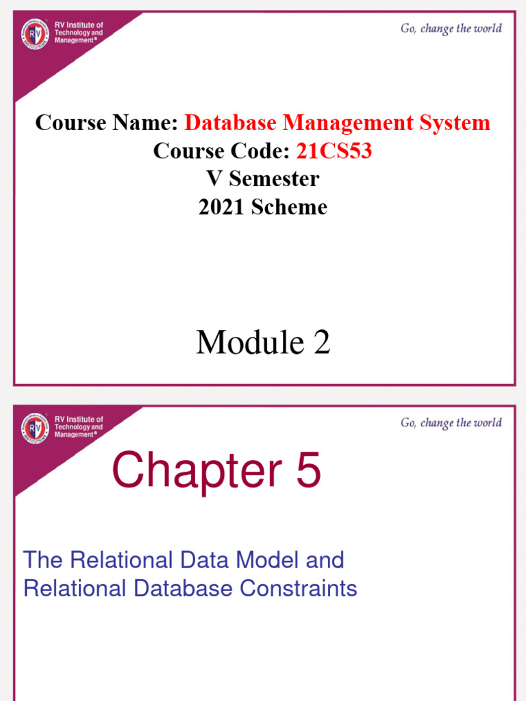 Module 2 All Pdf Relational Model Relational Database