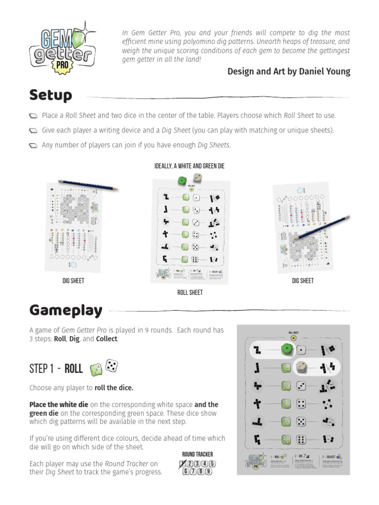 Gem Getter Pro Gameplay Instructions | PDF | Gemstone