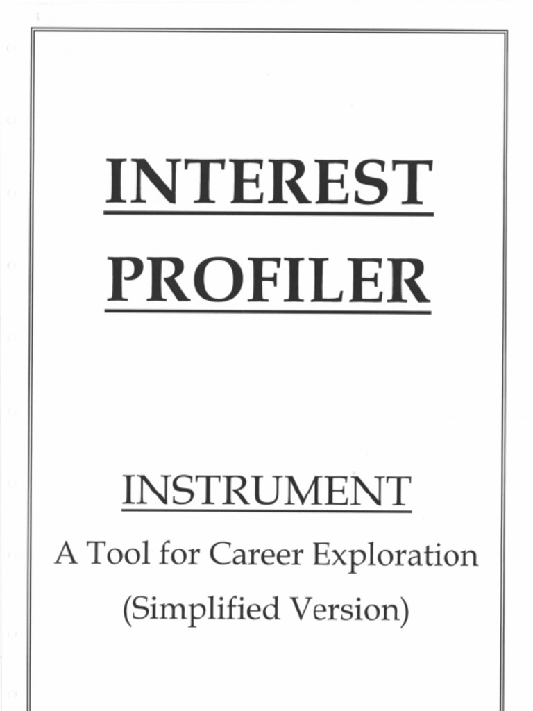 Interest Profiler | PDF
