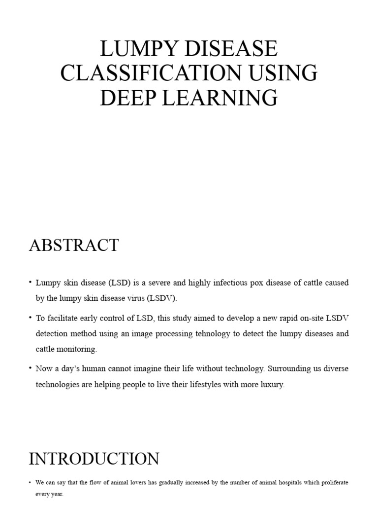 Deep Learning For Lumpy Skin Disease Detection Pdf Machine Learning Computing