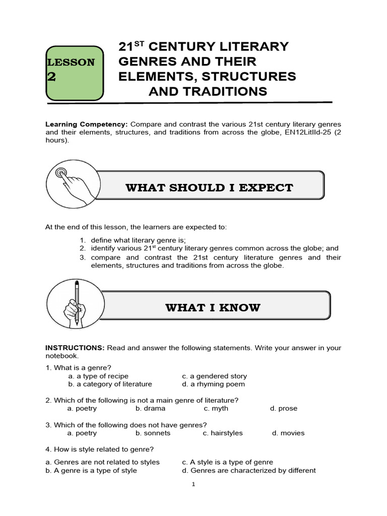 Module 2 Q2 | PDF | Poetry | Genre