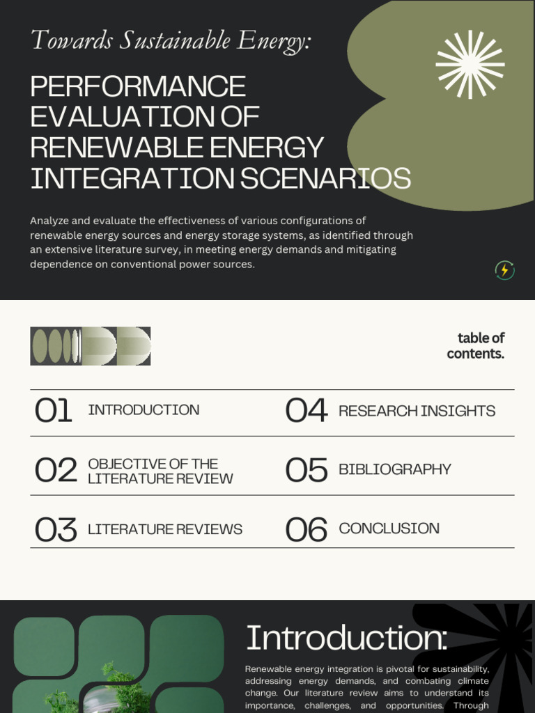 Performance Evaluation of Renewable Energy Integration Scenarios | PDF | Renewable Energy ...