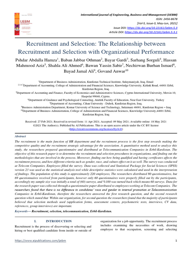 Recruitment and Selection The Relationsh | Download Free PDF ...