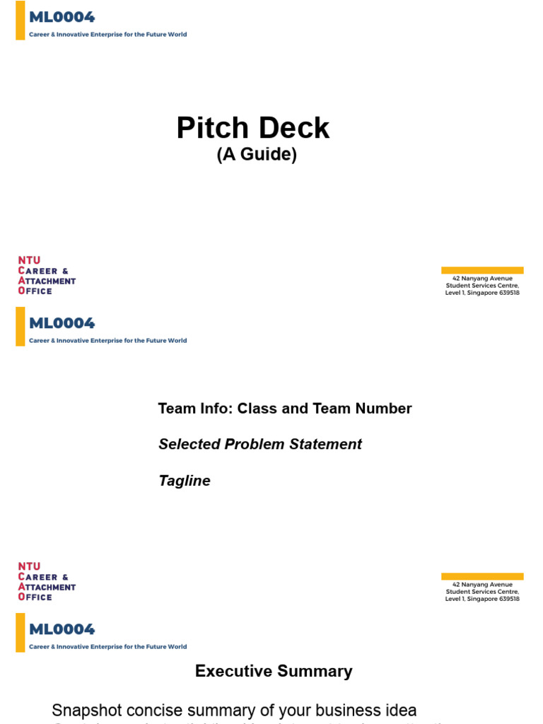 Pitch Deck Structure (A Guide) 1 | PDF | Market Segmentation | Business ...