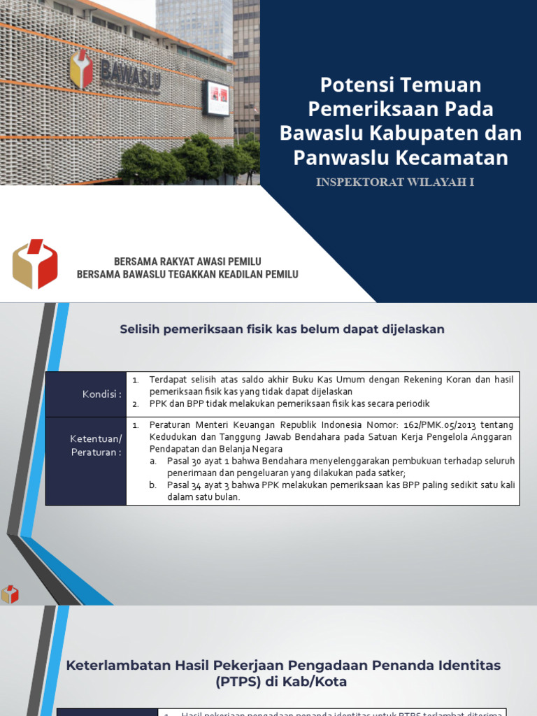 Paparan Itwil 1 | PDF | Pengelolaan Keuangan & Uang