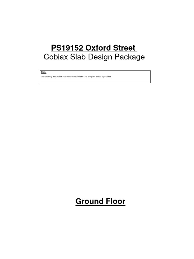 PS19152 Oxford Street - Cobiax Slab Design-From Joel | PDF | Concrete ...