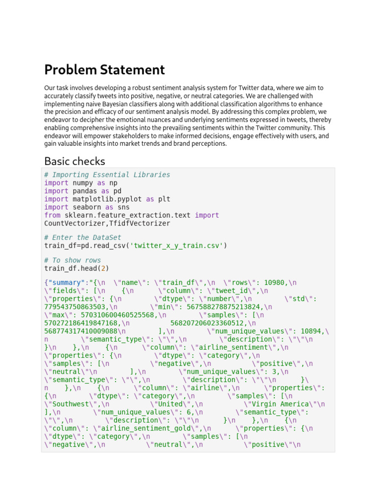 Twitter Sentiment Analysis | PDF | Statistical Classification ...