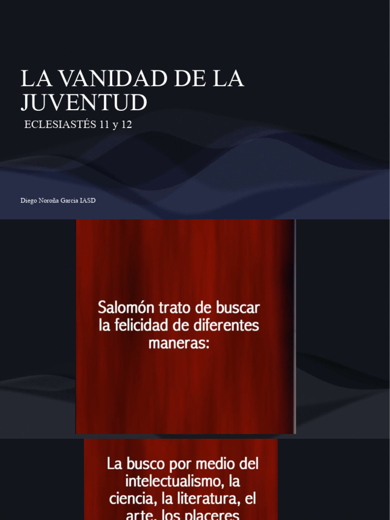 La Vanidad de La Juventud | PDF