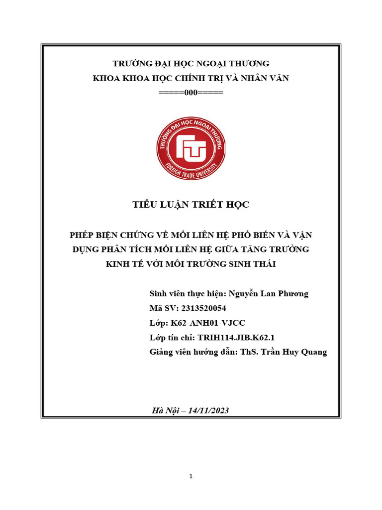 Tieu Luan Triet | PDF