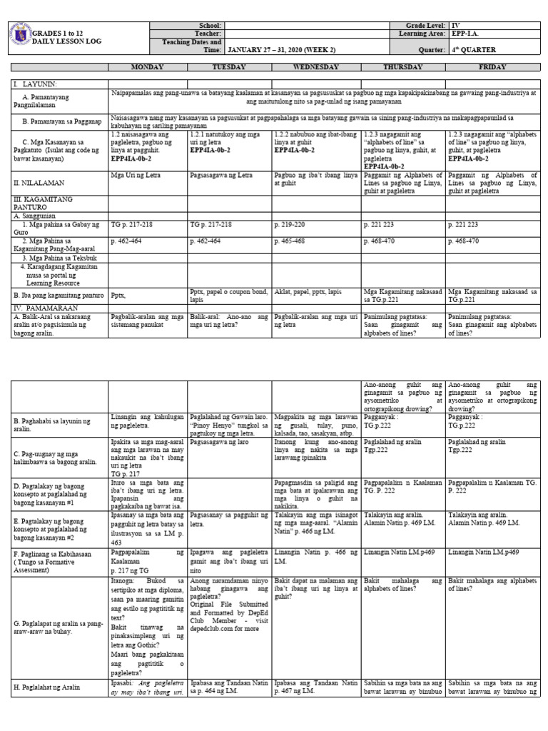 DLL_EPP 4_Q4_W2 | PDF