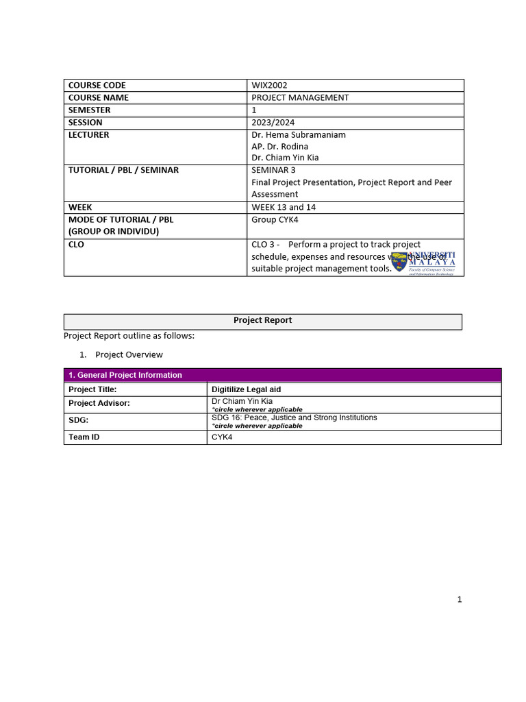 FINAL_PROJECT_PRESENTATION,_PROJECT_REPORT_CYK4 | PDF | Project Management | Rubric (Academic)