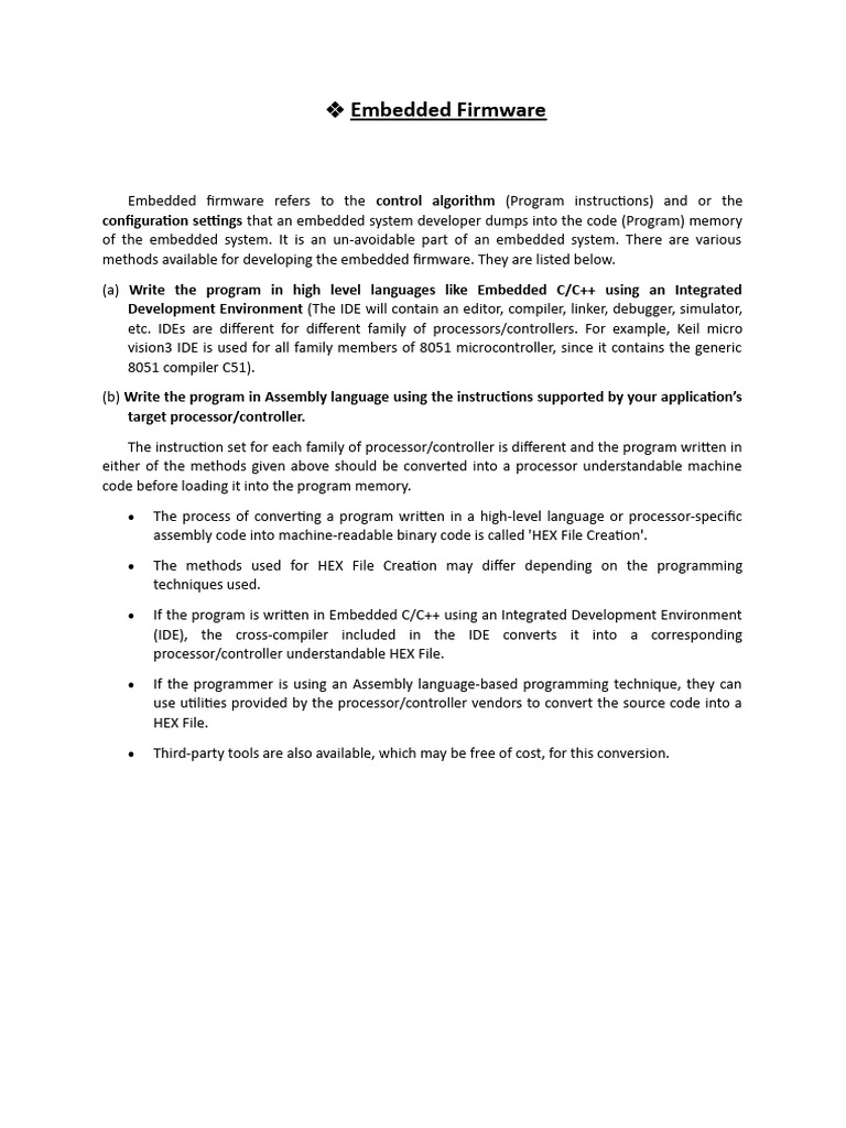Embedded Firmware | PDF | Microcontroller | Electronic Circuits