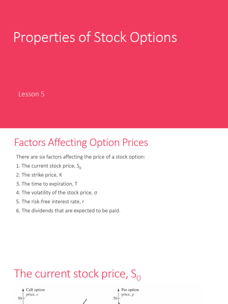 Chapter 5 (Properties of Stock Options) - Lecture File | PDF | Option (Finance) | Put Option