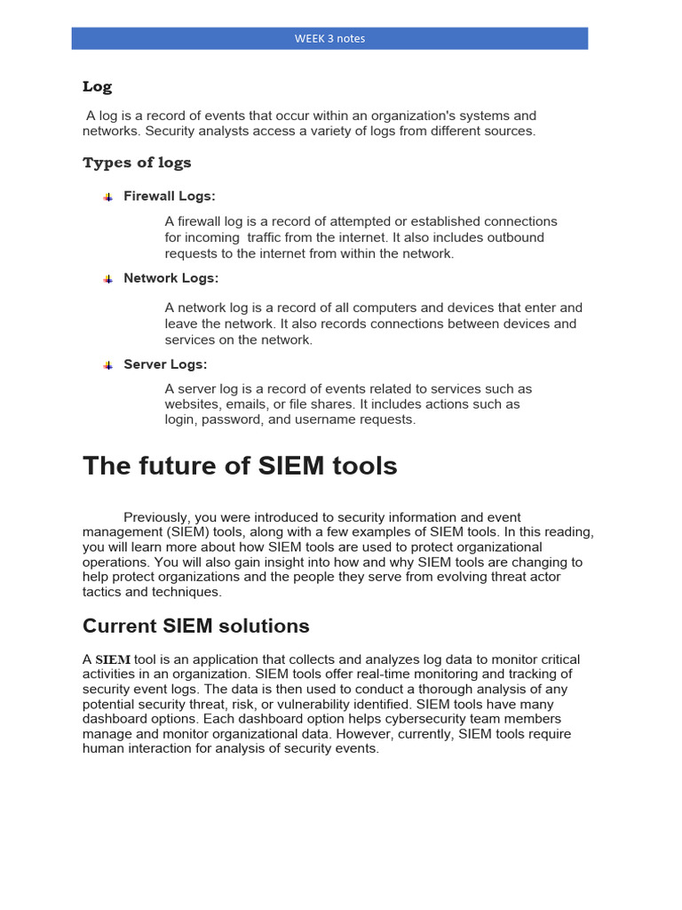 Types of Logs | PDF | Security | Computer Security