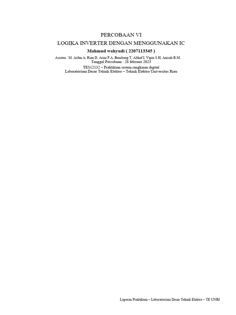 Percobaan 6 Invert Ic | PDF
