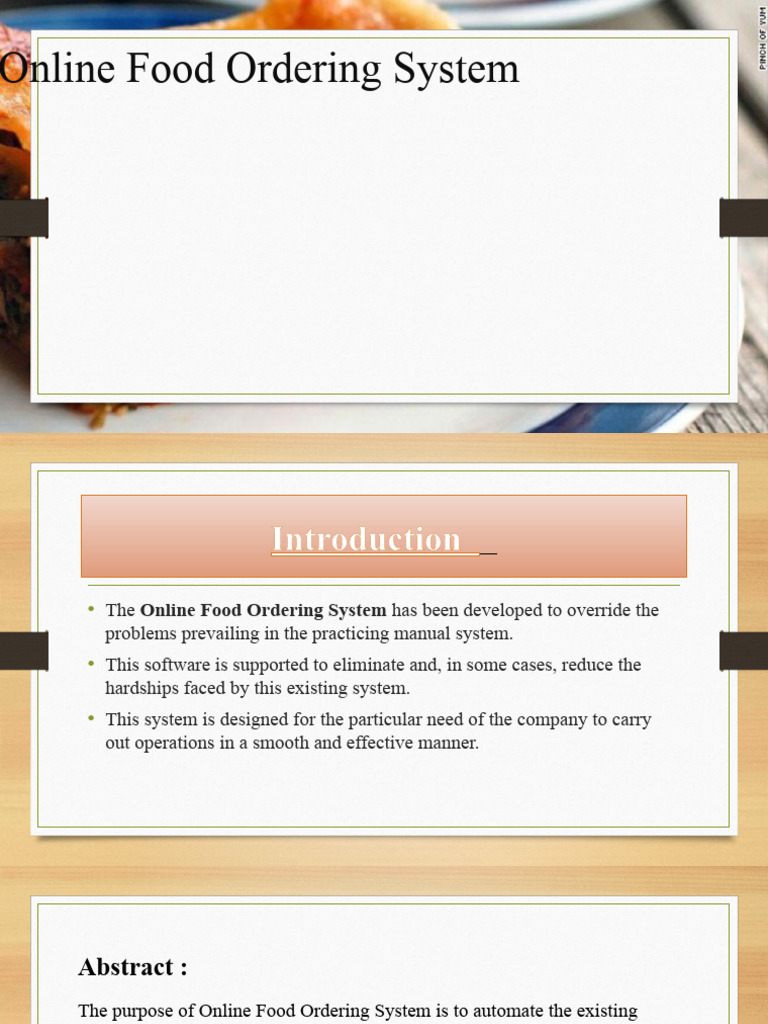 Online Food Ordering System Guide | PDF | Computers