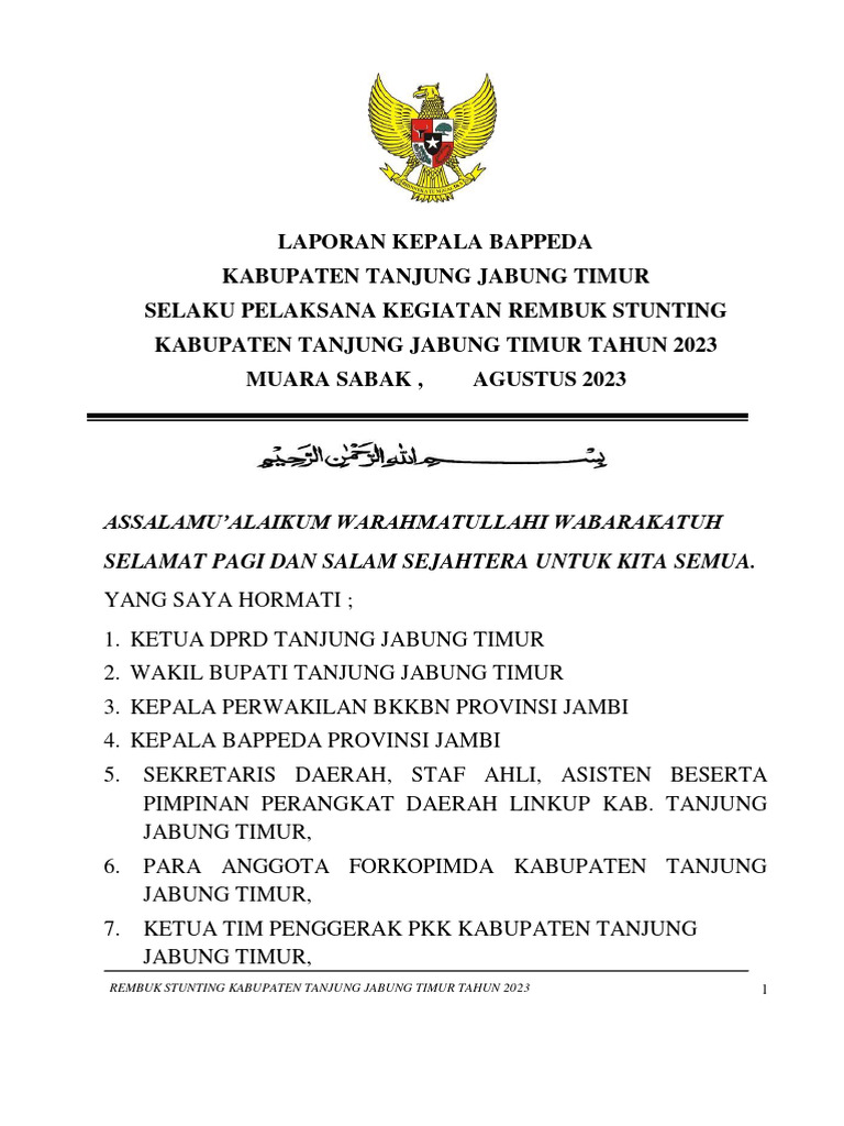 Laporan Panitia Pelaksana Rembuk | PDF