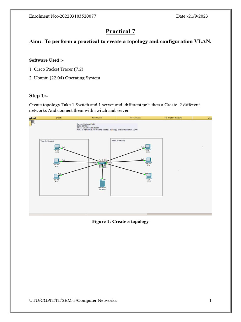 Practical 7 CN | PDF | Computer Network | Ip Address