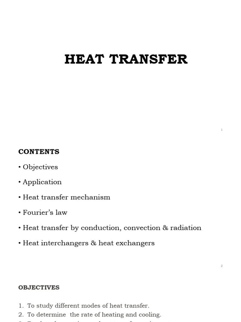 Heat Transfer Full Note | PDF | Heat Transfer | Thermal Conduction
