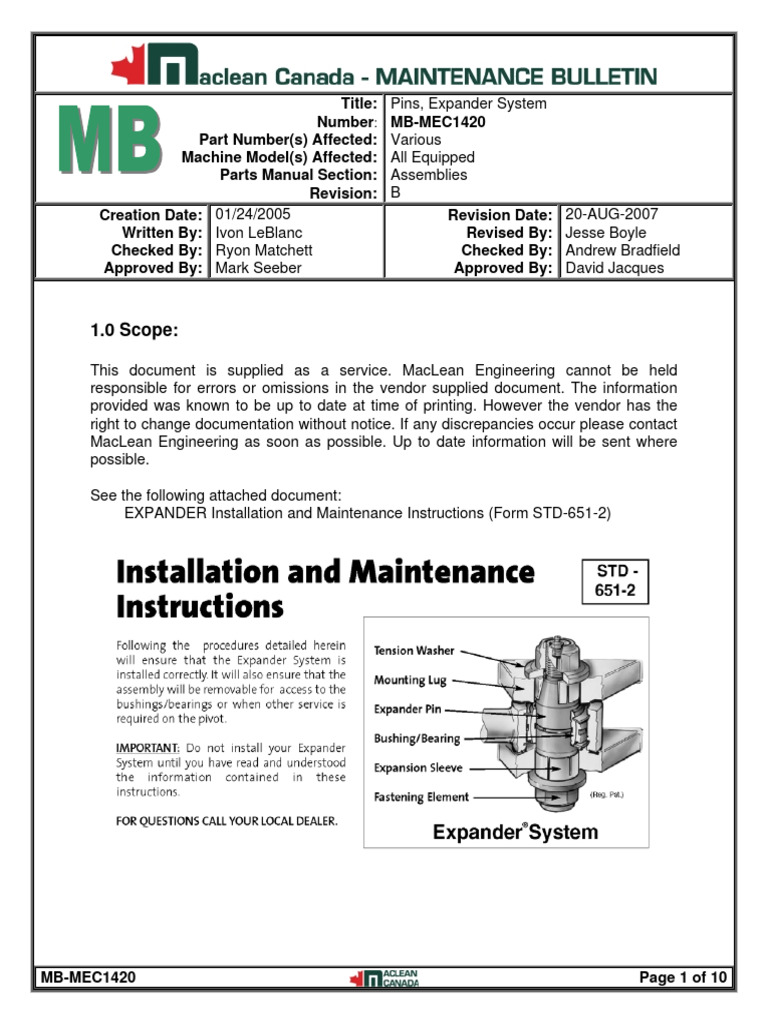 Expander System Pins Guide MB-MEC1420 | PDF | Nut (Hardware)
