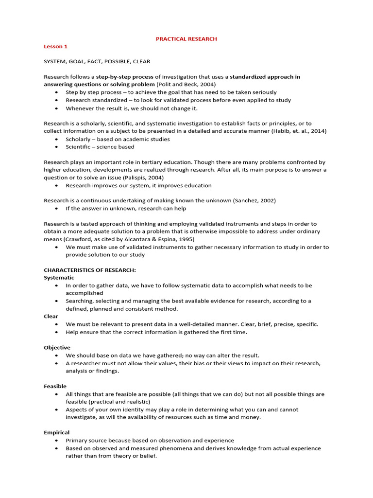PRACTICAL-RESEARCH (Lecture) | Download Free PDF | Qualitative Research ...