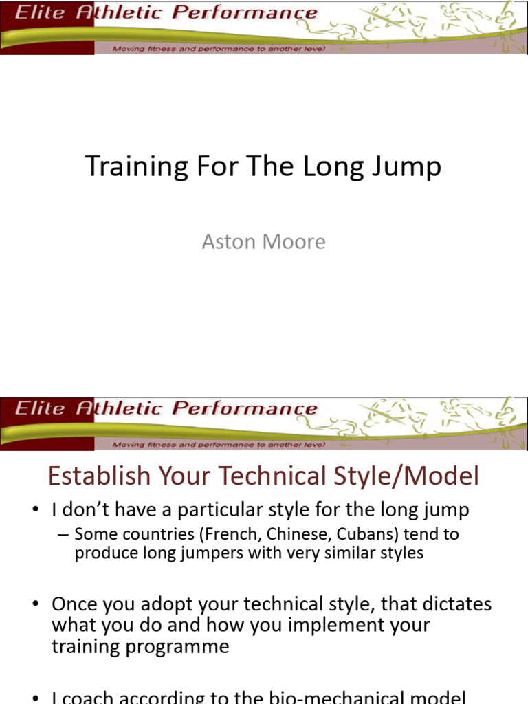 Coaching The Long Jump PDF | PDF | Physical Exercise