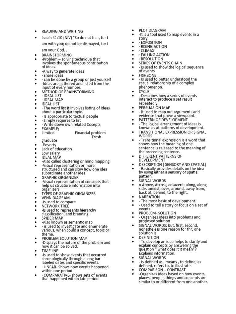 Brainstorming and Writing Techniques | PDF | Essays | Argument