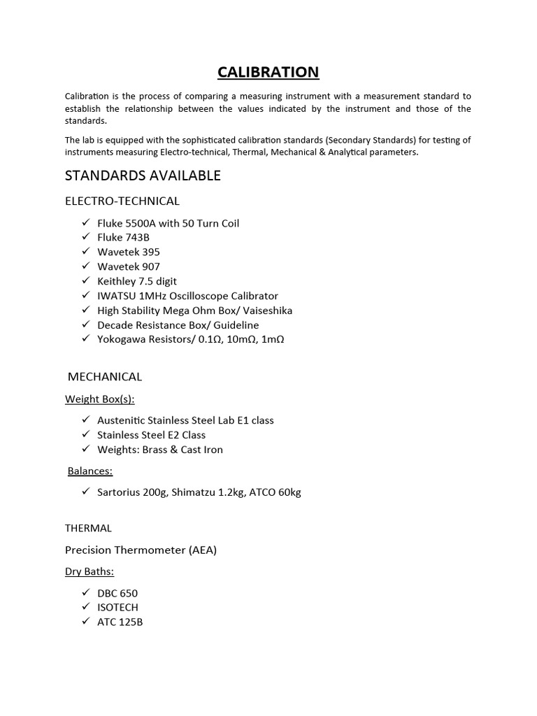 CALIBRATION | PDF | Calibration | Metrology