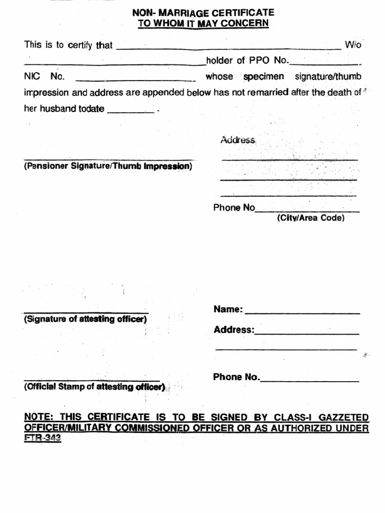 NO Marriege Certificate | PDF