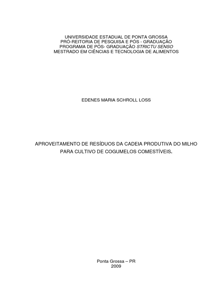 Aproveitamento de Resíduos de Milho para Cogumelos | PDF | Fibra ...