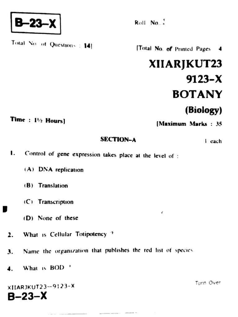Jk Bose Class 12 Biology Botany 9123 x 2023 | PDF