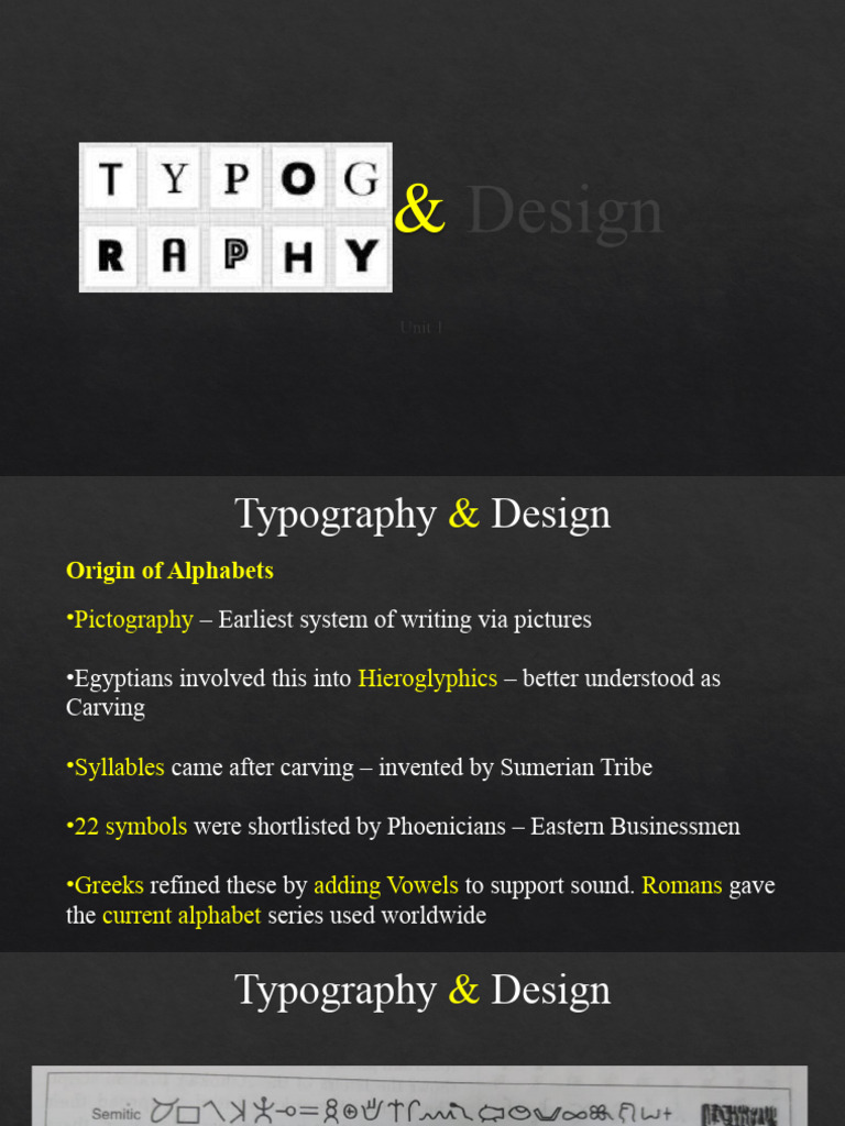 Typography & Design - Unit 1 | PDF | Typography | Serif