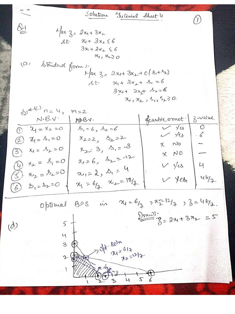 Tutorial Sheet 4 Solution | PDF