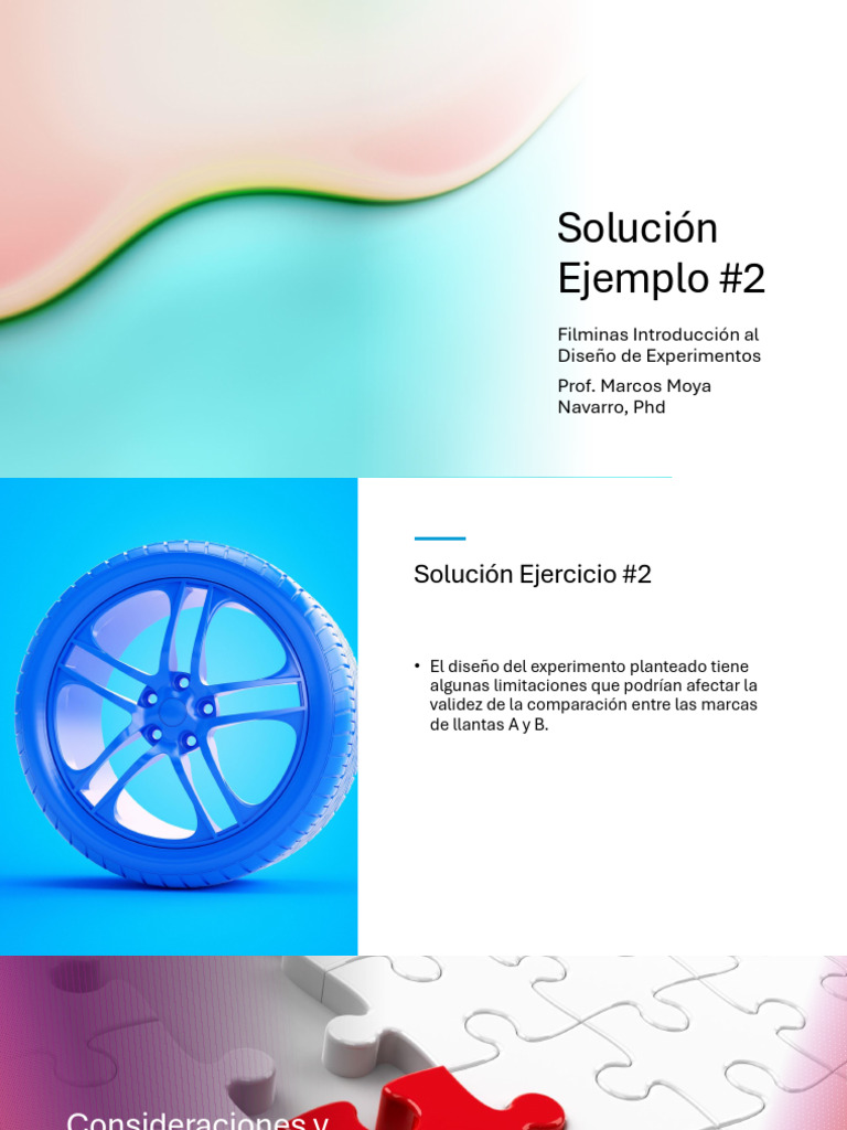 Solucion Ejercicio #2 Filminas Introduccion Al Doe | PDF | Experimentar | Neumático